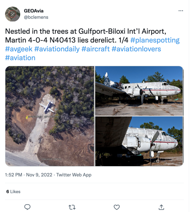 Martin 4-0-4 plane was abandoned at GPT airport in MS | Biloxi Sun Herald