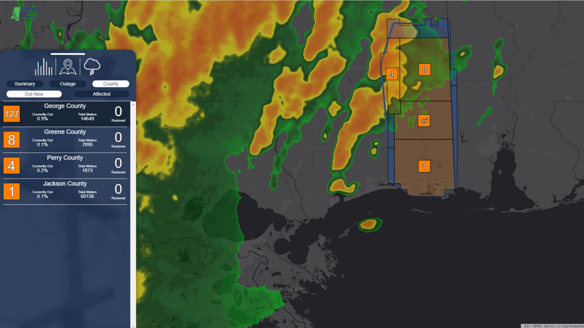 Outage maps for Mississippi Power, Coast Electric on MS Coast | Biloxi ...