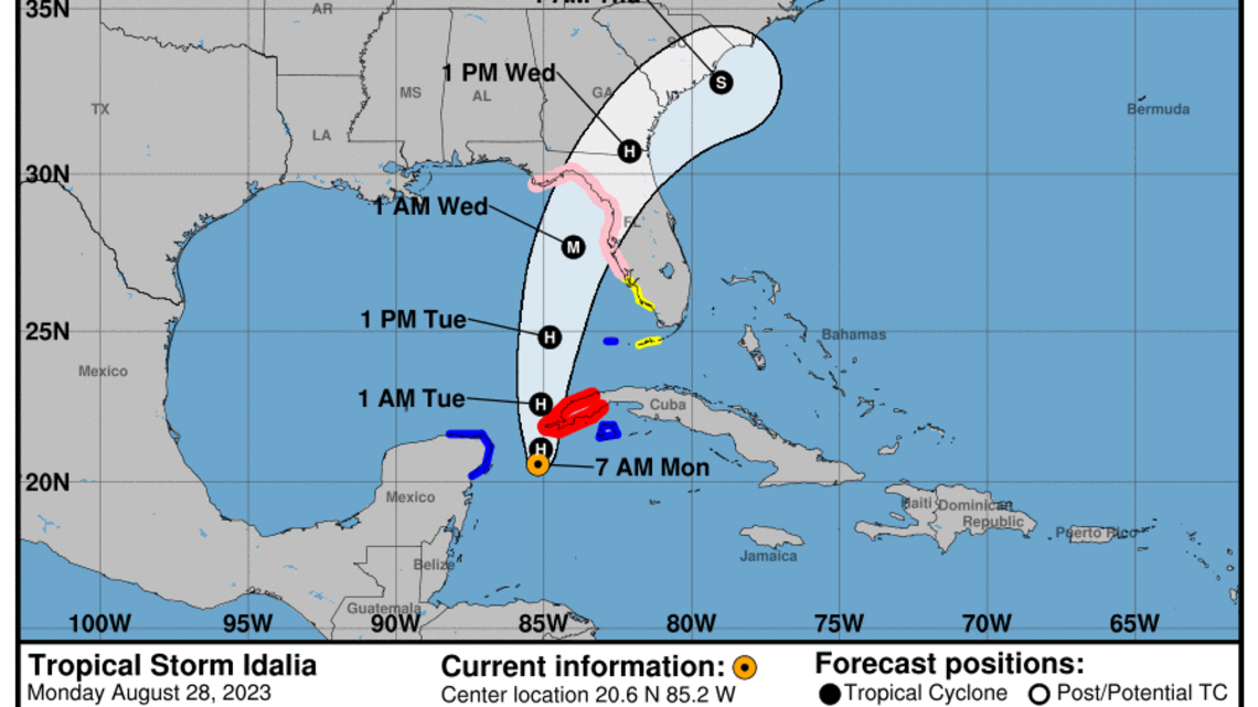 Tropical Storm Idalia path, advisory & warnings | Biloxi Sun Herald